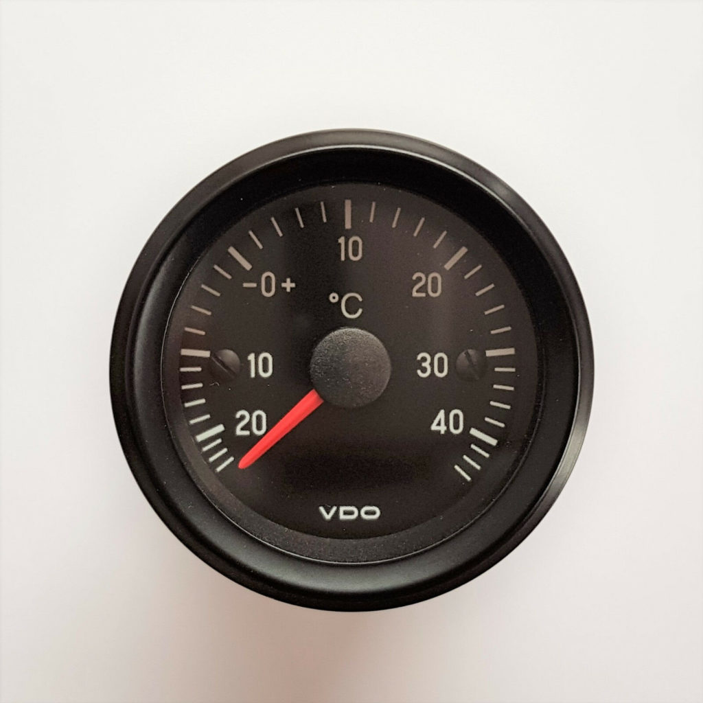 VDO outside temperature gauge – OVERGLAMPER